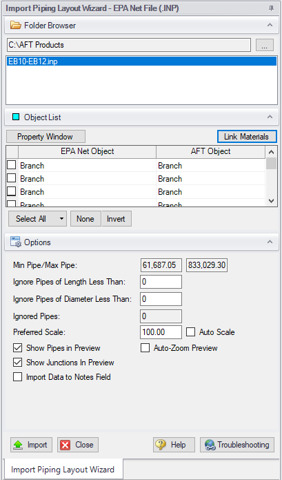 Importing and Exporting EPANET Files
