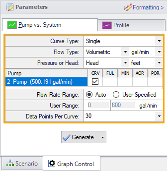 Sizing a Pump