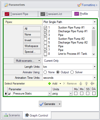 Pump Startup with Event Transients