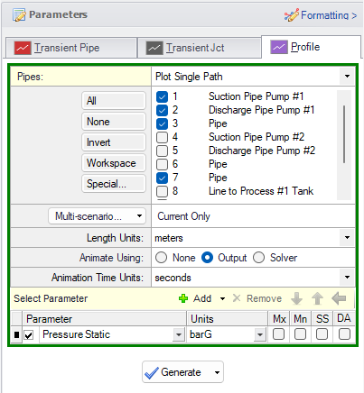 Pump Startup with Event Transients